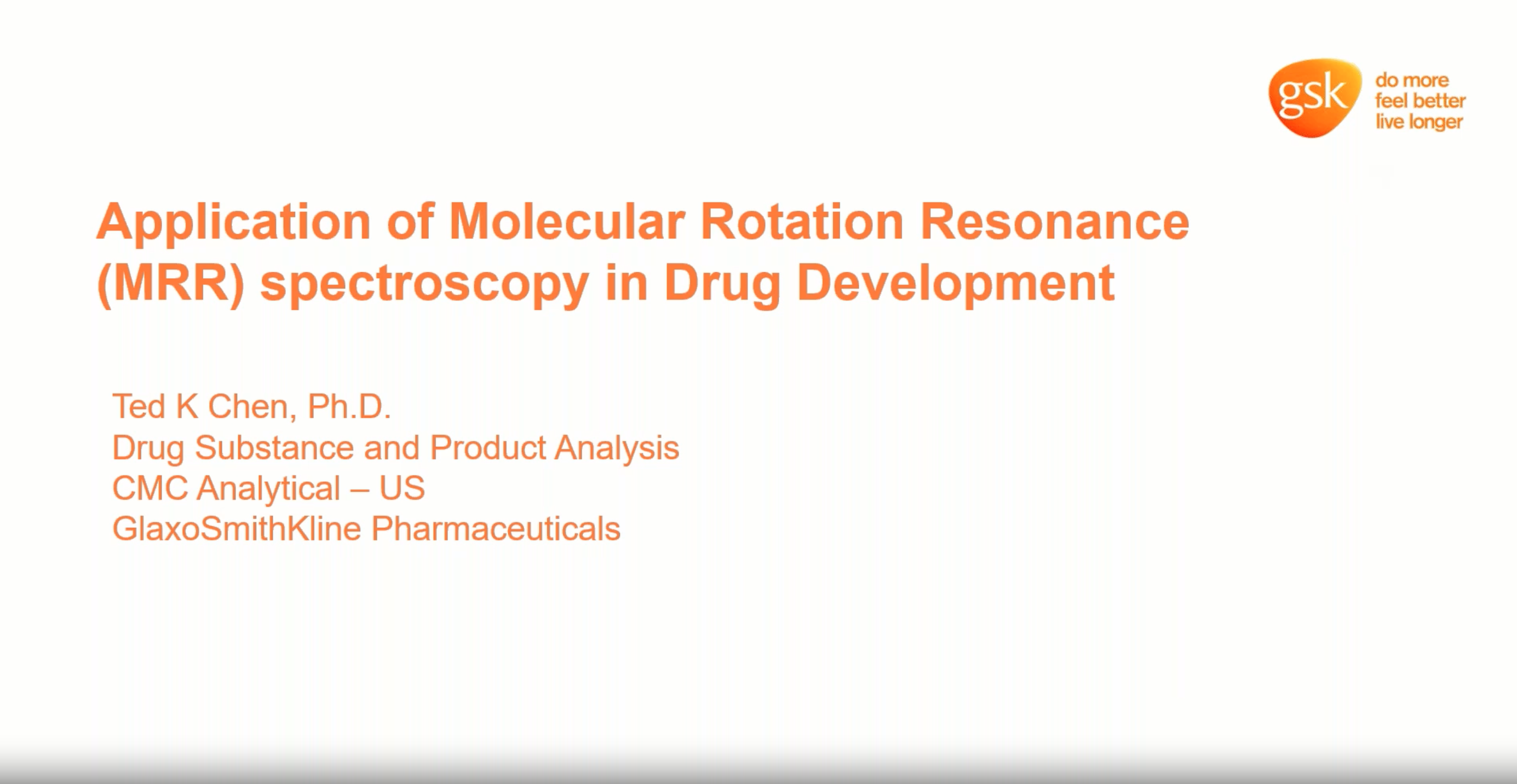 Application of MRR Spectroscopy in Drug Development